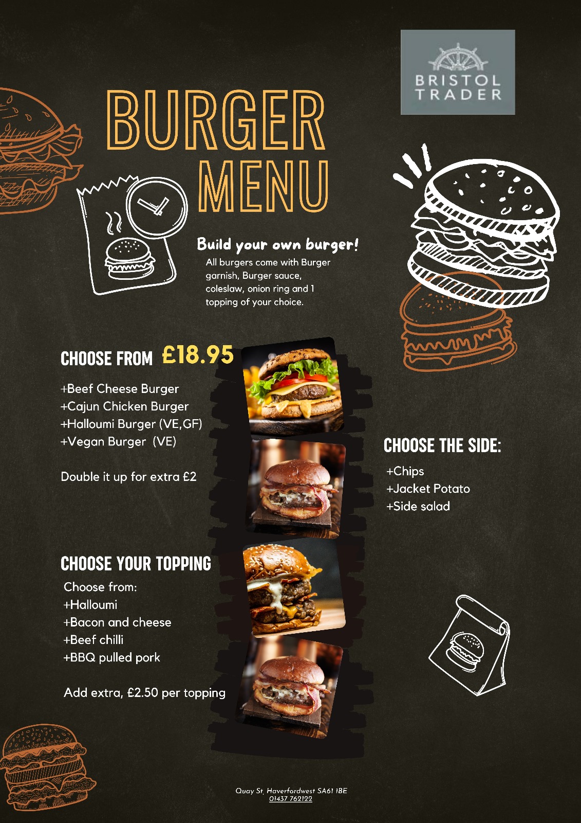 Menus | The Bristol Trader